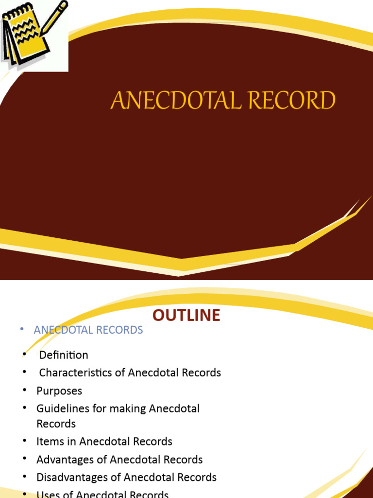 Anecdotal Record | PDF | Behavior | Teachers