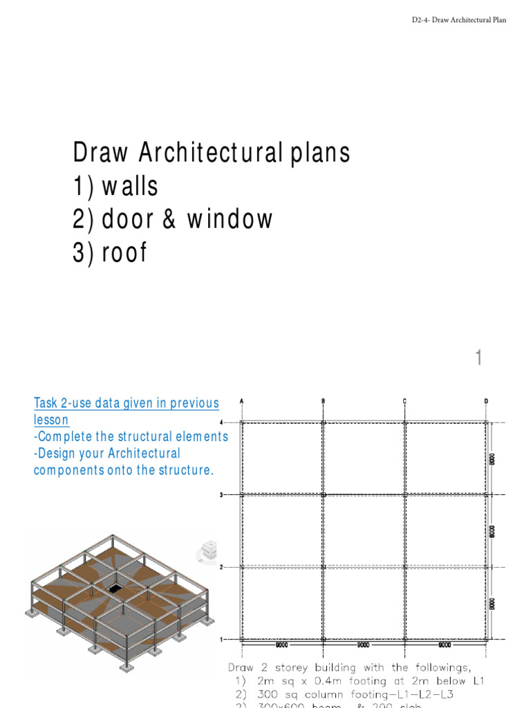 D2-4 - Draw Architectural Plan | PDF