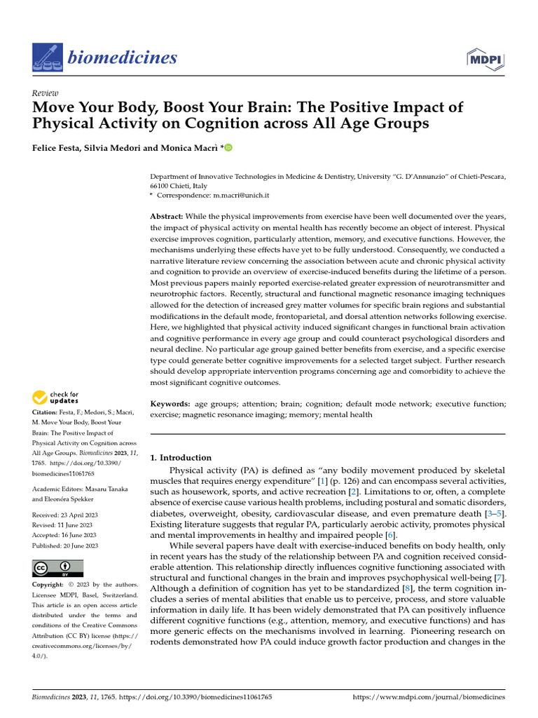 Move Your Body, Boost Your Brain - The Positive Impact of Physical ...