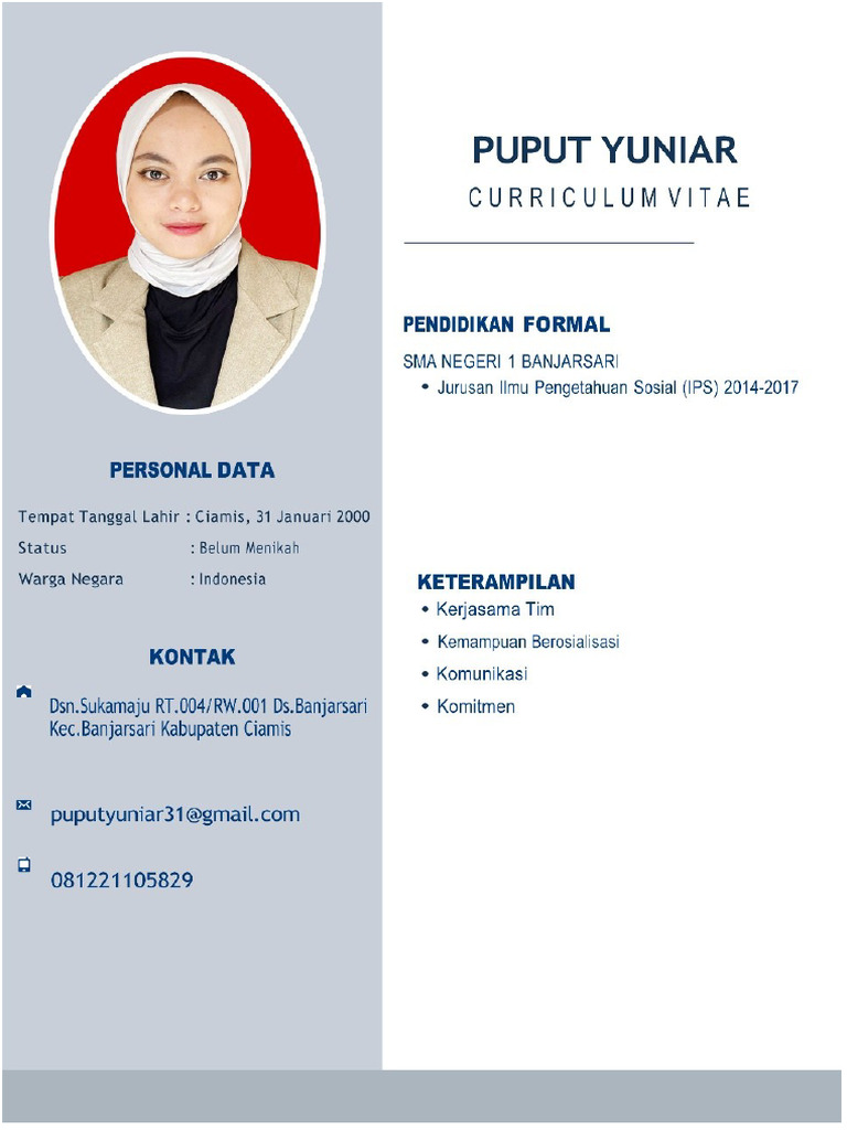 CV Puput Yuniar | PDF