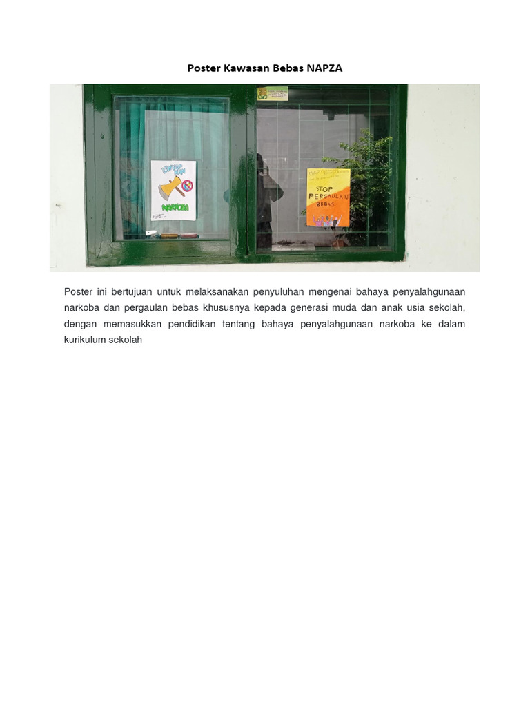 Poster Kawasan Bebas NAPZA | PDF