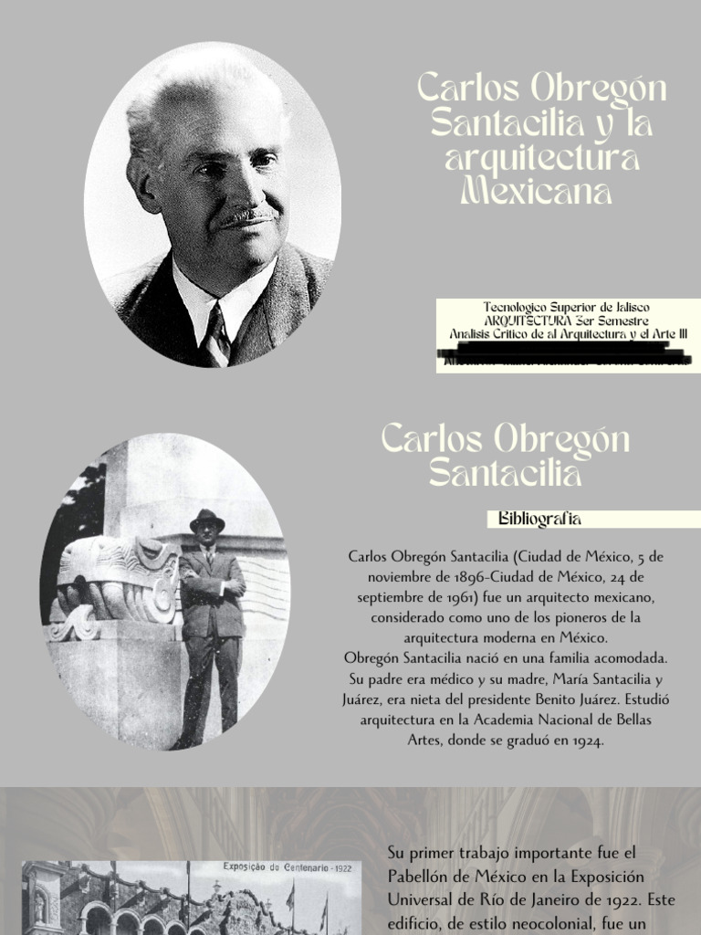 Carlos Obregón Santacilia: Pionero Moderno | PDF | México | Estilo