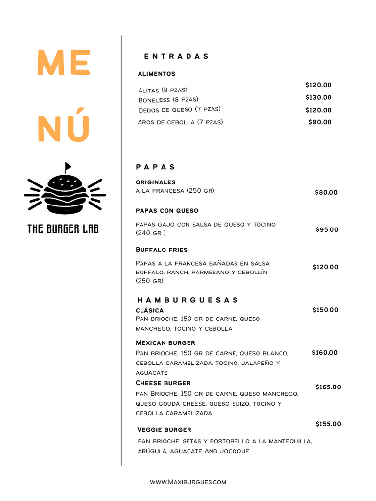 Menu of Burgers and Appetizers | PDF | Hamburgers | Foods