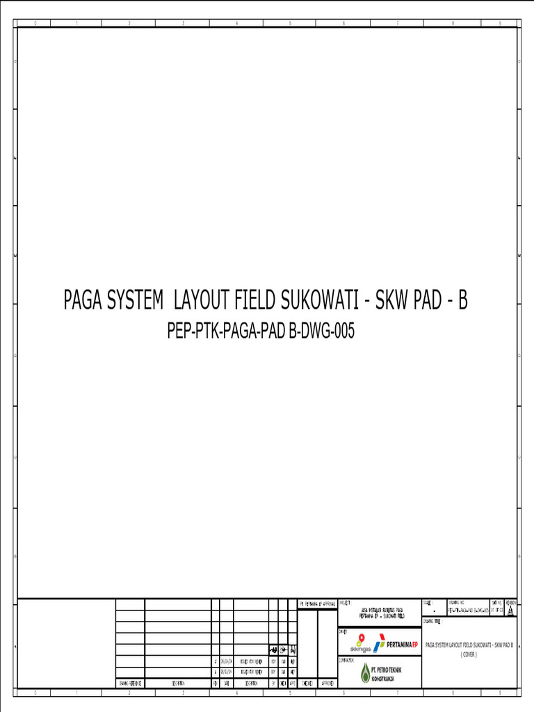 COMBINE PEP-PTK-PAGA-PAD B-DWG-001 Cable Routing Layout of PAGA Syatem - SKW Pad B | PDF