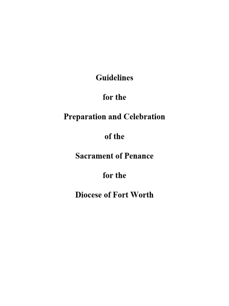 Sacramental Guidelines Penance | PDF | Penance | Sacraments