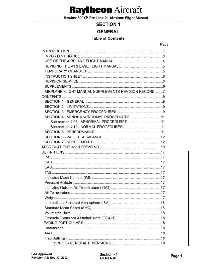 H25B AFM Section 1 General | PDF