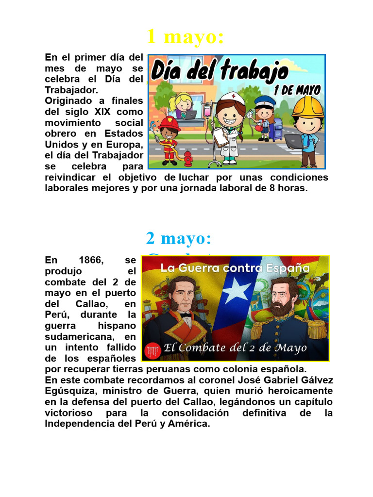 Fechas Civicas Mayo | PDF | Movimiento Internacional de la Cruz Roja y ...