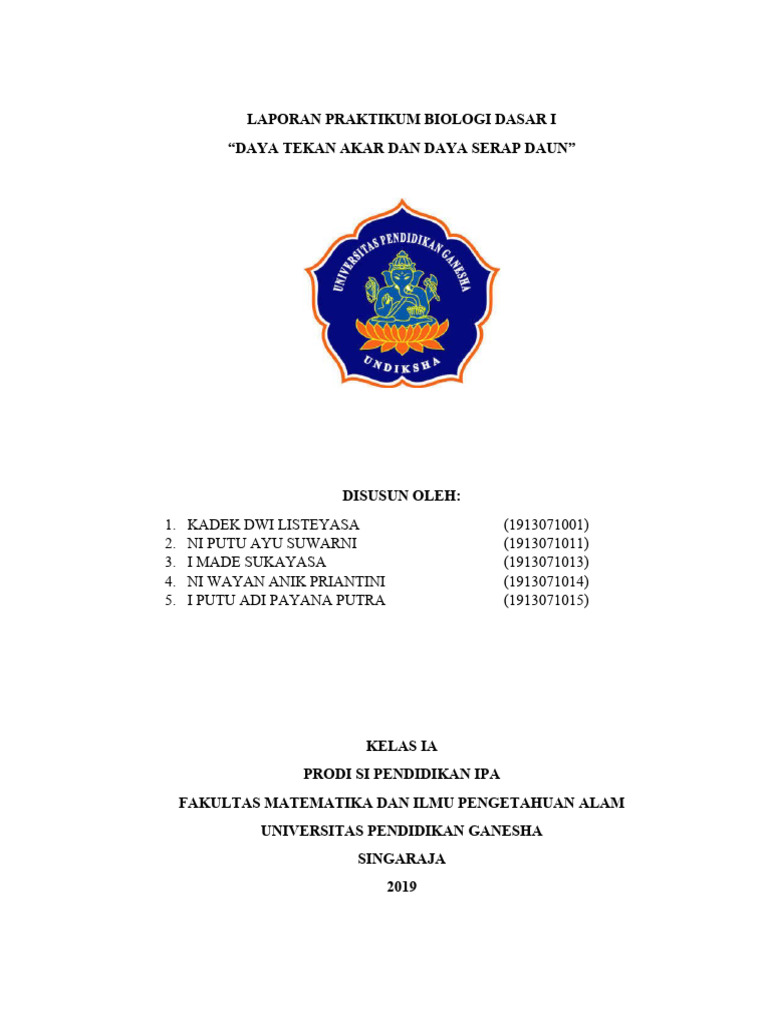 Daya Tekan Akar dan Hisap Daun Tumbuhan | PDF