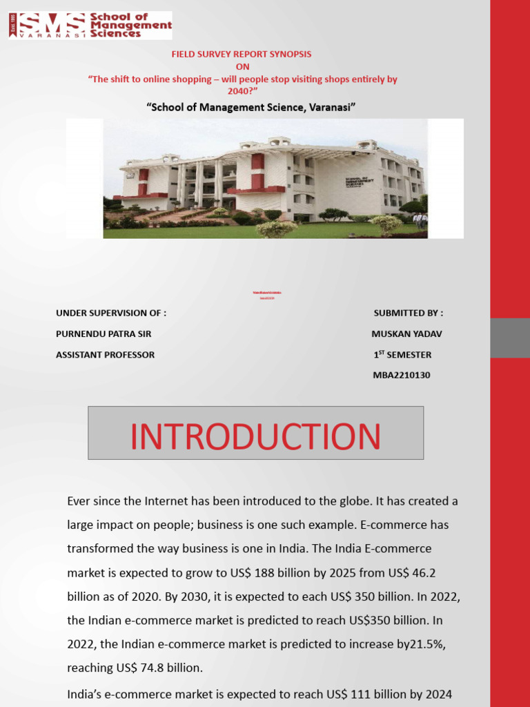 Muskan Synopsis Final | PDF | E Commerce | P Value