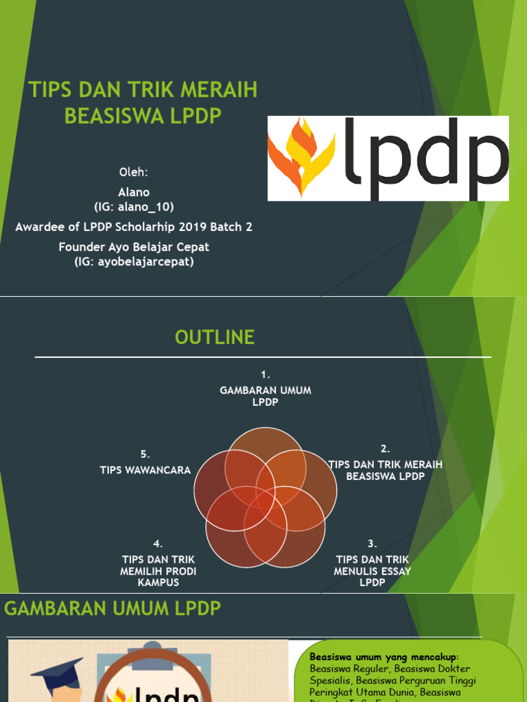 Tips & Trik Meraih Beasiswa LPDP Reguler PDF | PDF