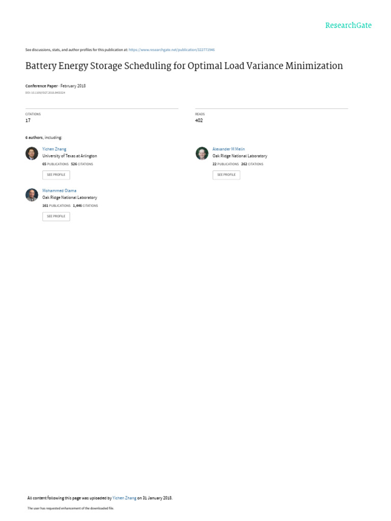 Load Variance Min Open Pdf Photovoltaics Renewable Energy 