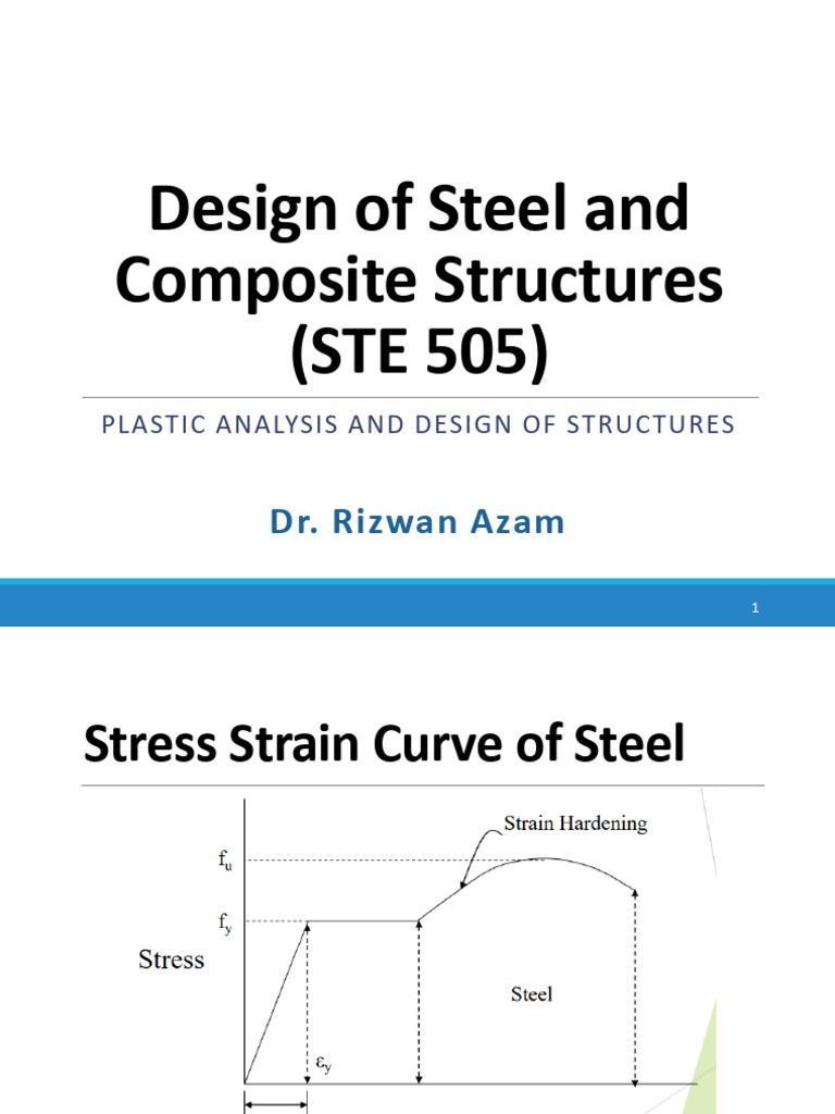 Plastic Design Lecture 1 - Part1 | PDF | Bending | Solid Mechanics