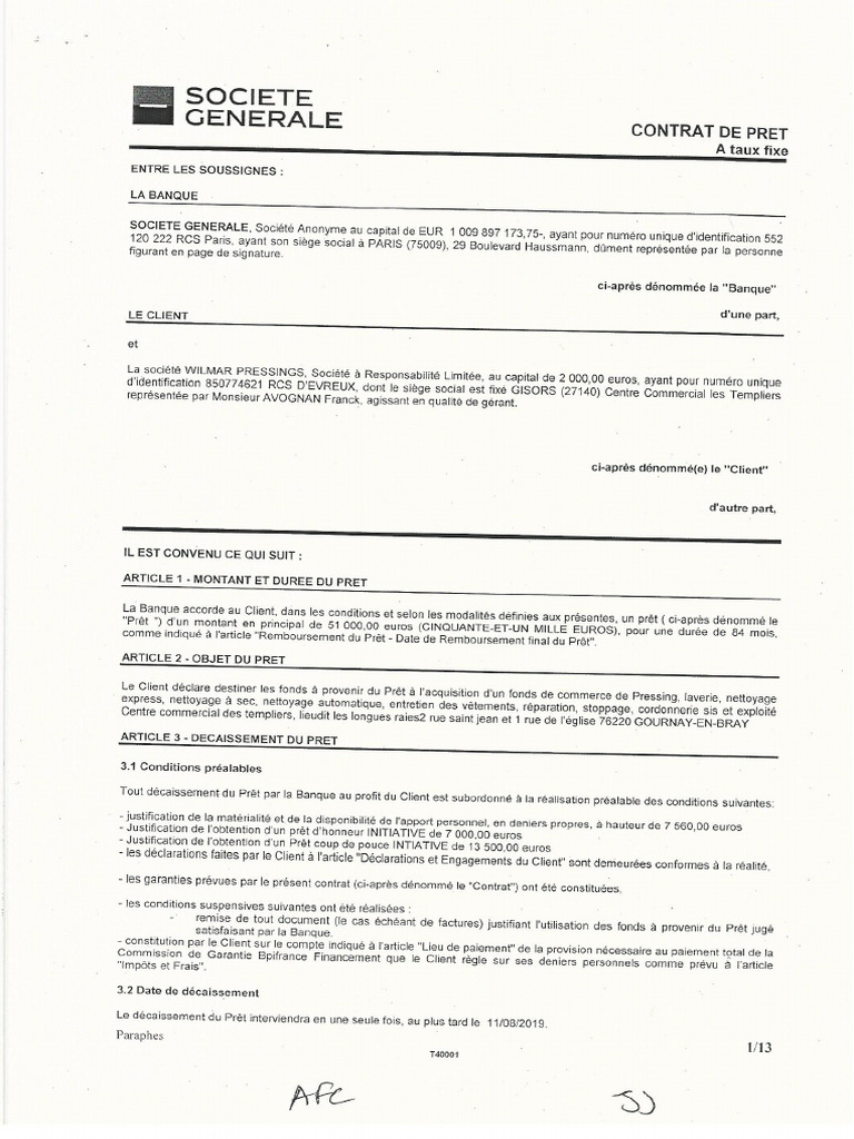 Contrat de Pret | PDF