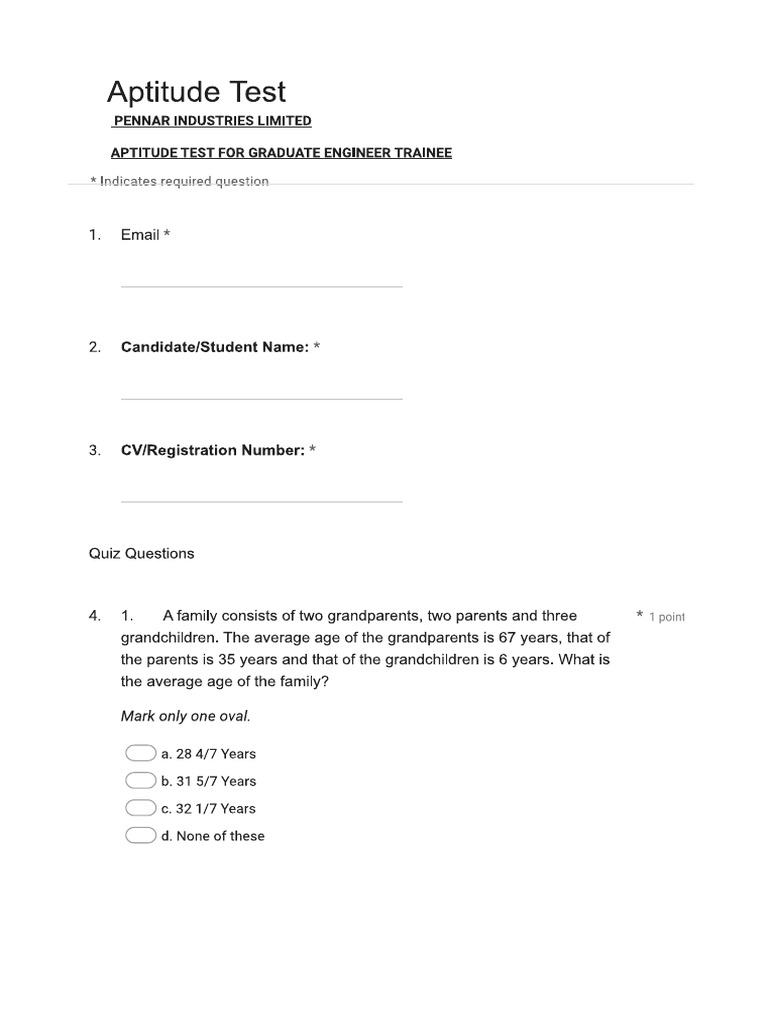 Apitude Assessment | PDF