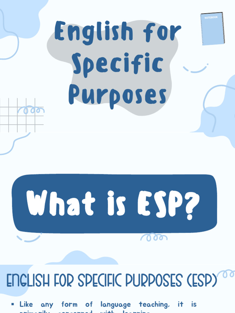 Lesson 1 Intro To ESP | PDF | Learning | Language Education