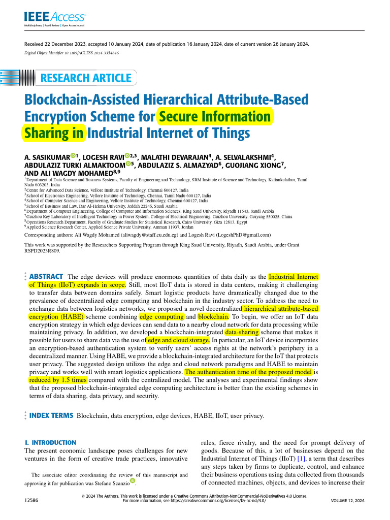 Blockchain-Assisted - Hierarchical - Attribute-Based - Encryption - Scheme - Mark | PDF ...