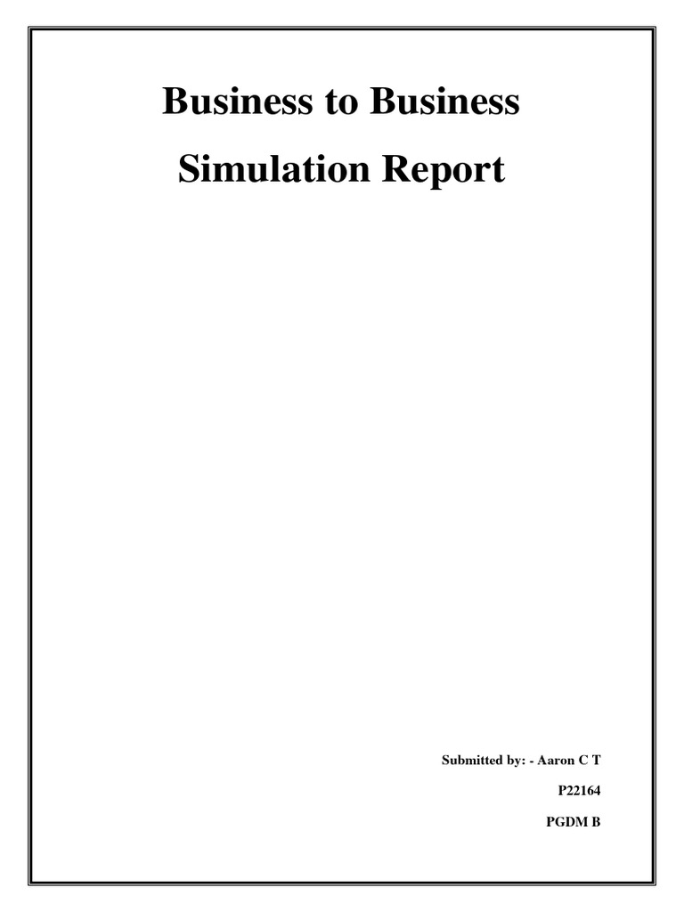B2B Simulation Report P22164 | PDF | Pricing | Marketing