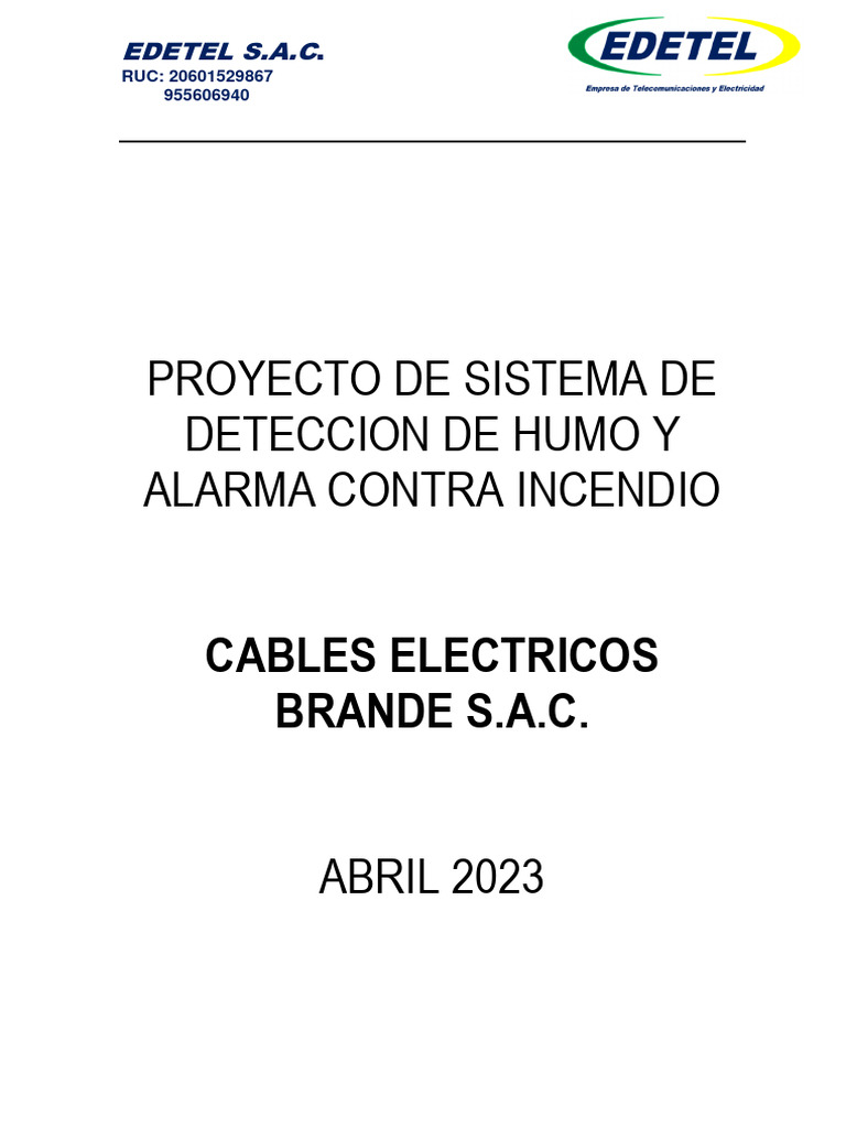 Instalación de Sistema de Alarma de Incendios | PDF | La seguridad ...