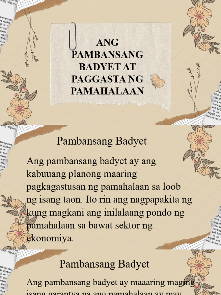 Pambansang Badyet at Paggasta NG Pamahalaan. March 6 | PDF