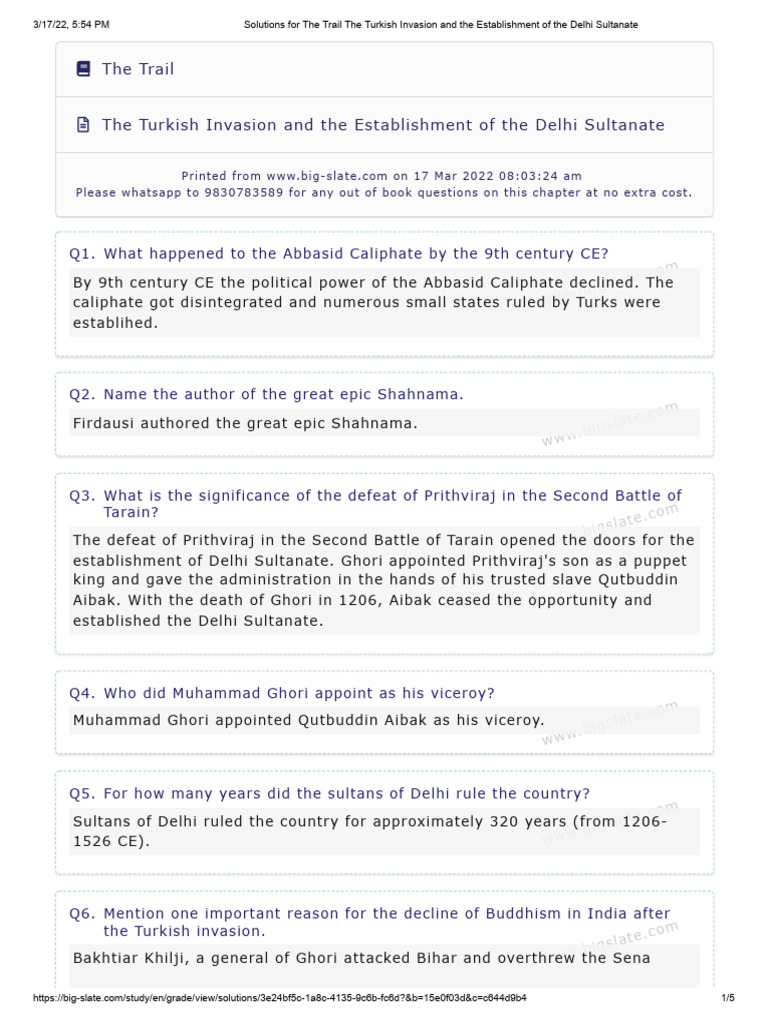 Solutions For The Trail The Turkish Invasion and The Establishment of ...