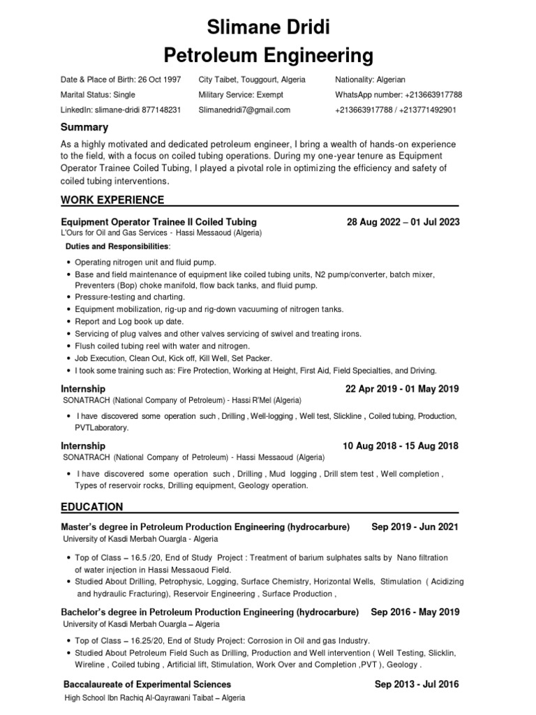 Petroleum Engineer Pdf Oil Well Petroleum