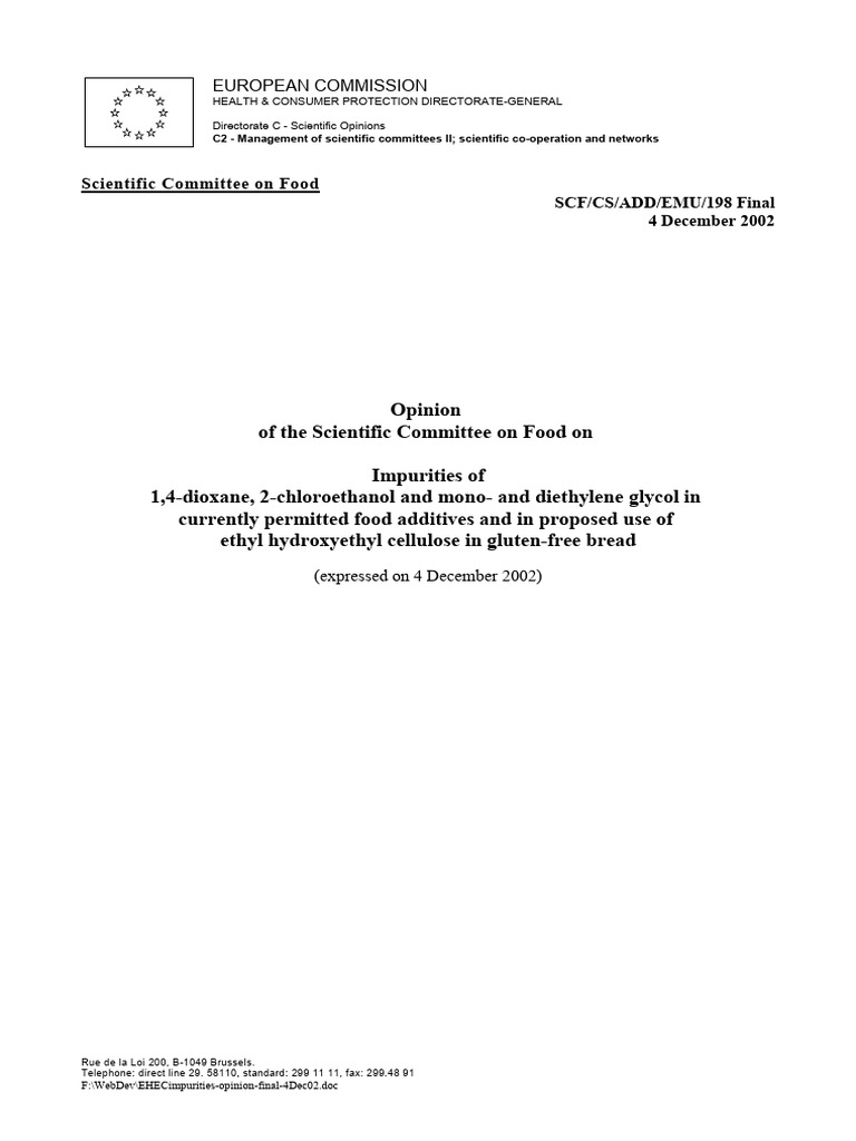 1 4 Dioxane Pdf Mutagen Ethanol