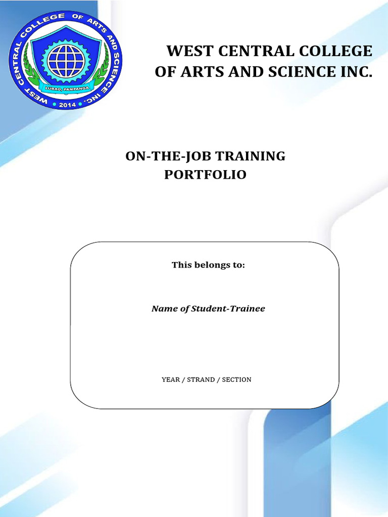 Ojt Portfolio Template Shs Department Lubao 2 | PDF | Behavior Modification