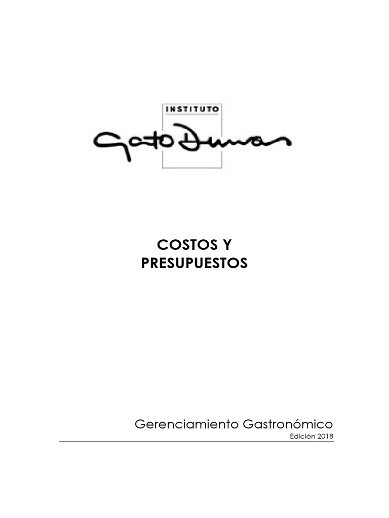Costos y Presupuestos - GG | PDF | Presupuesto | Business