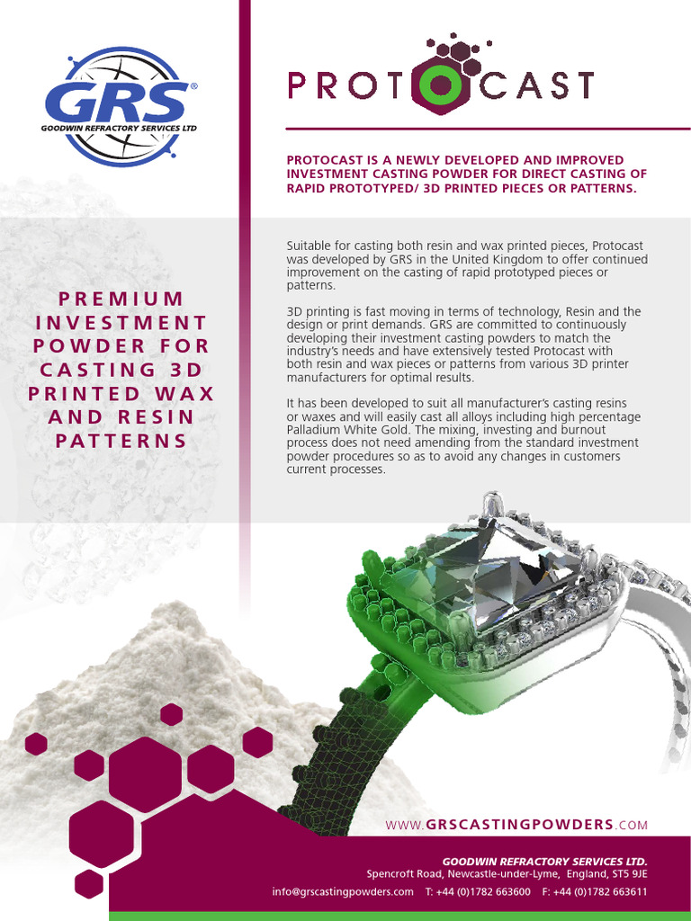 9043 - Protocast Online Ds | PDF | 3 D Printing | Casting