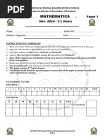 CHEM PP2 KCSE 2024 PREDICTION TRIALS With Answers | PDF | Chemical Reactions | Solubility