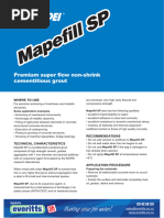 Mapegrout ME05 Technical Data Sheet | PDF | Concrete | Deep Foundation
