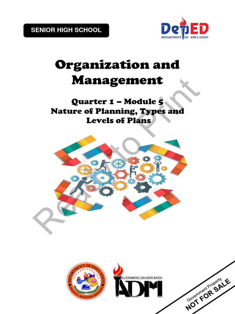 Organization-and-Management11 - Q1 - Mod5 - Nature of Planning, Types ...