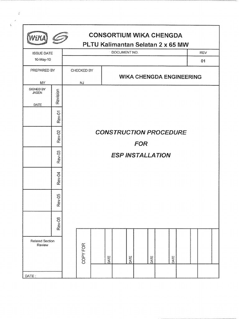 Contruction Procedure For Esp Pdf