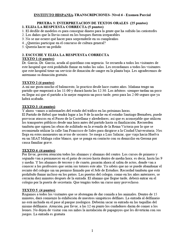 Transcripciones | PDF
