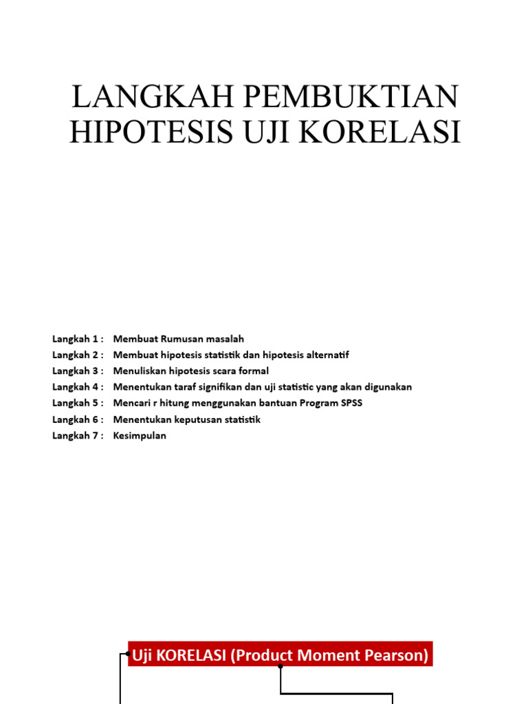 Panduan Uji Korelasi dengan SPSS | PDF