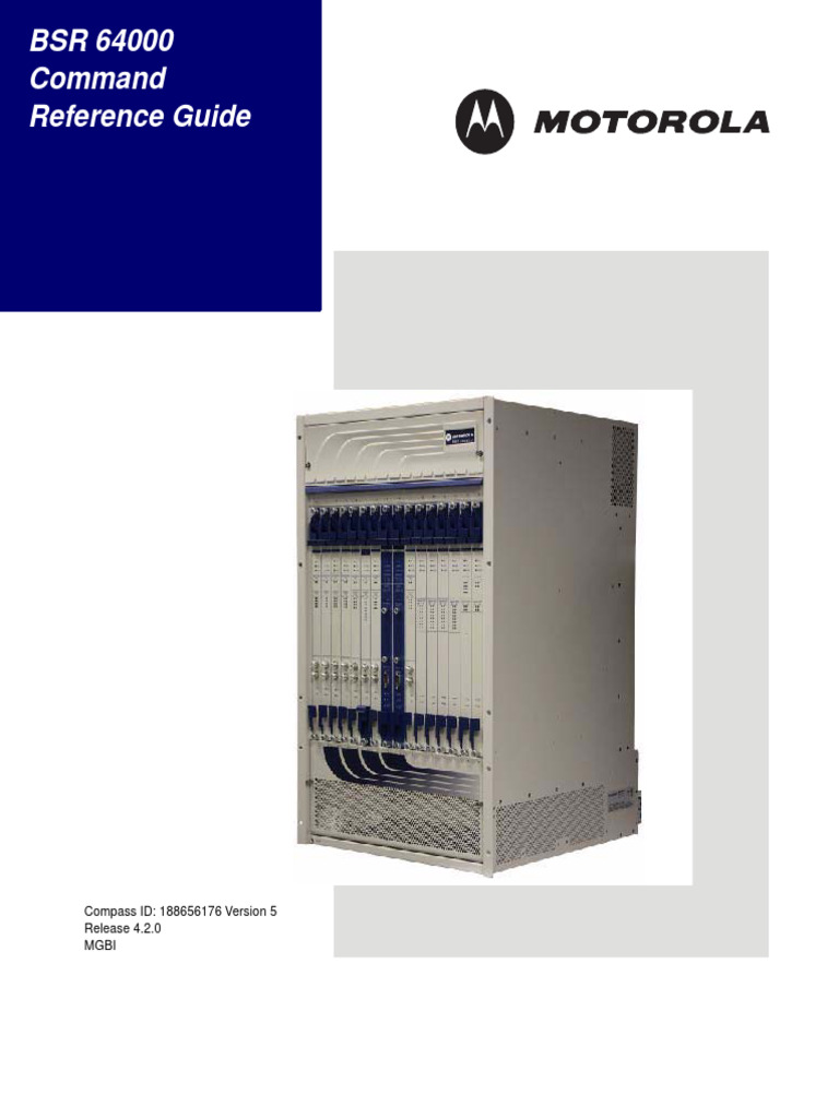 BSR 64000 Command Reference Guide (Rel 4.2.0) 1 | PDF | Transmisión de ...