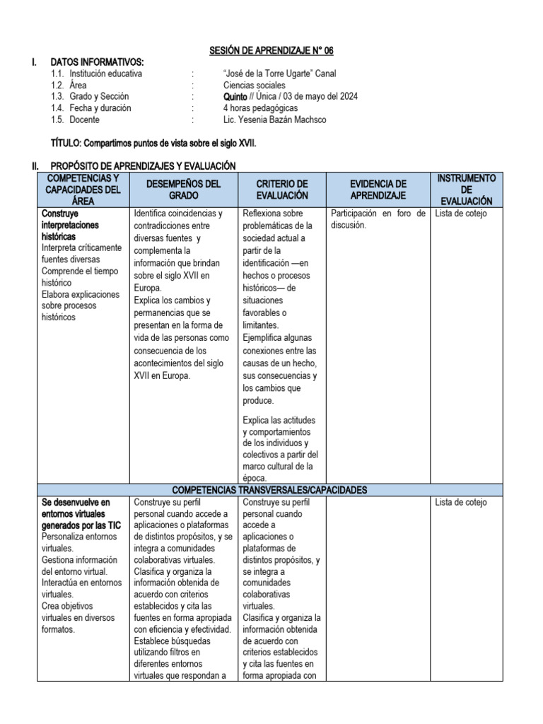 Sesión de Aprendizaje 2 | PDF | Aprendizaje | Diseño Sesión de Aprendizaje 2 | PDF | Aprendizaje | Diseño