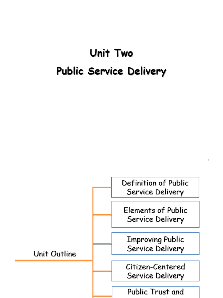 Public Service Delivery: Key Concepts & Strategies | PDF | Business ...