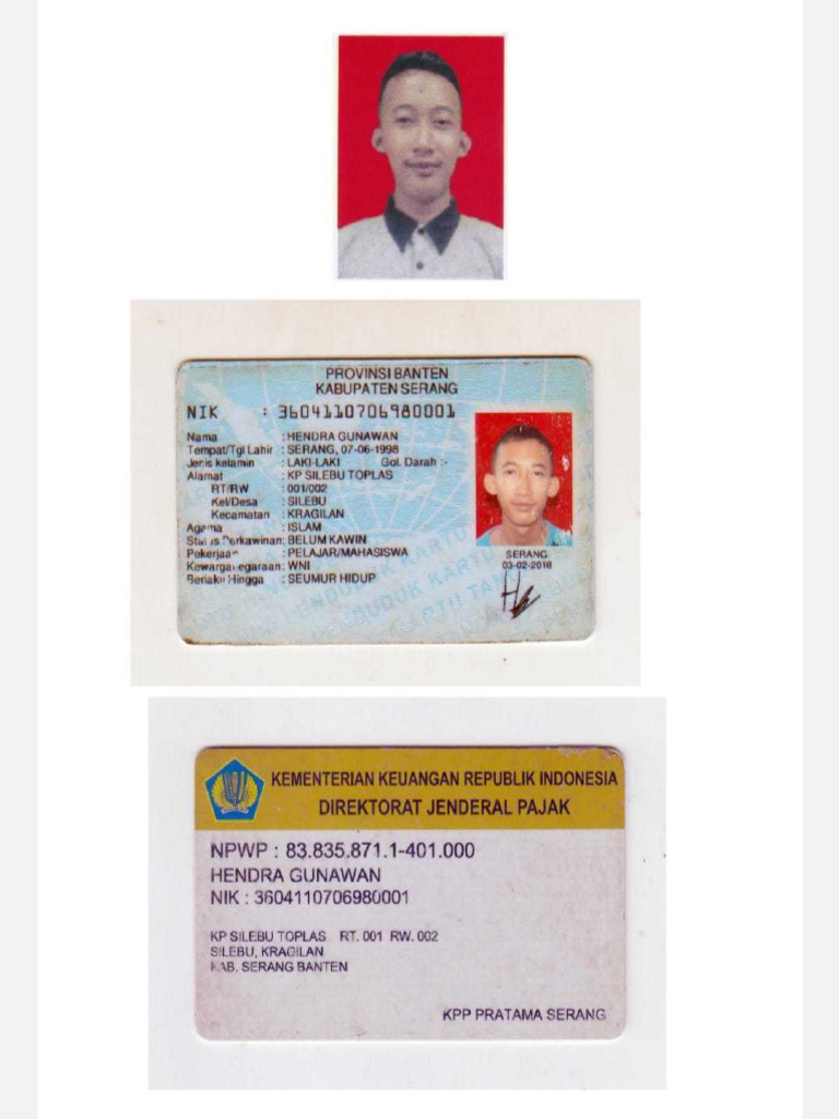 KTP Dan NPWP Hendra | PDF