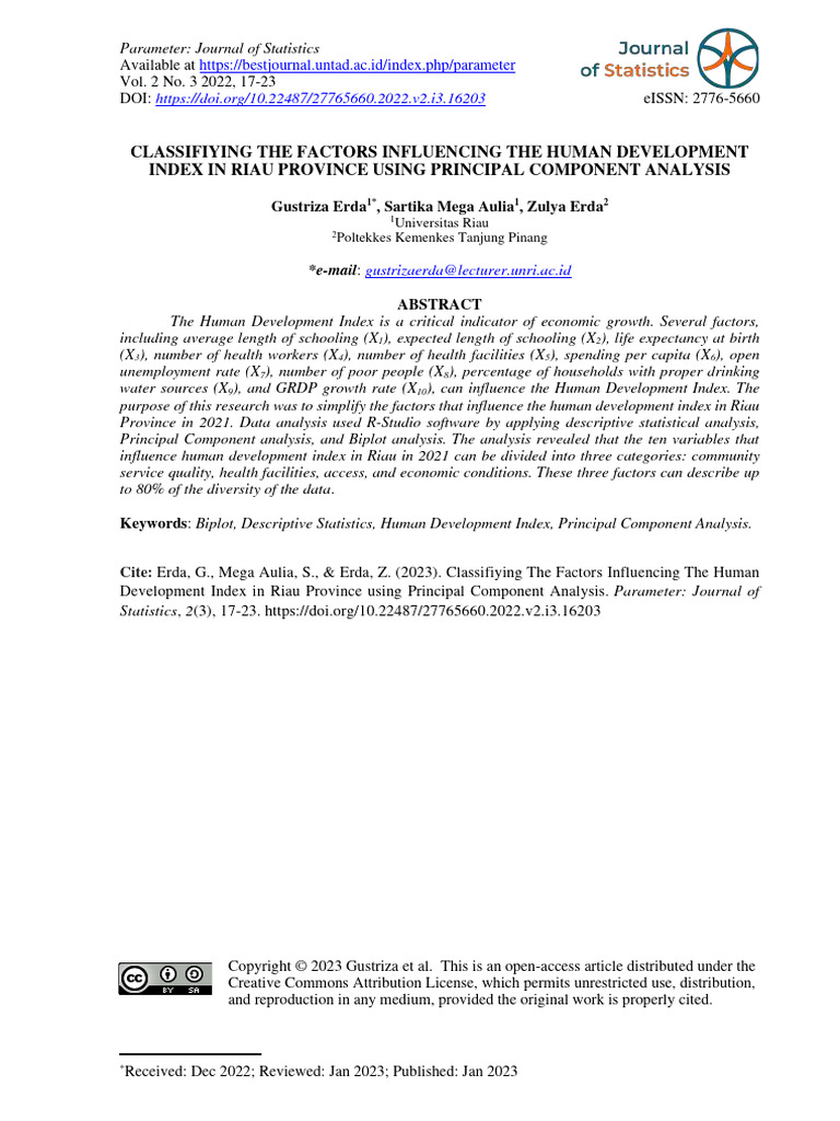 Classifiying The Factors Influencing The Human Development Index in ... Classifiying The Factors Influencing The Human Development Index in ...