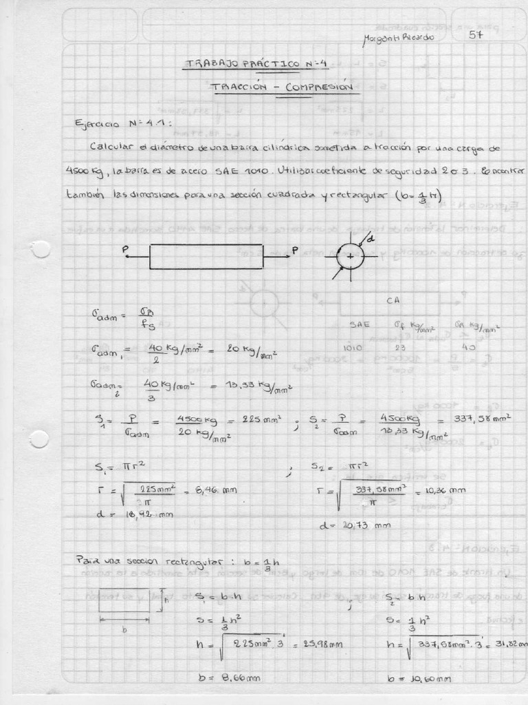 TP N4 Traccion Compresion | PDF