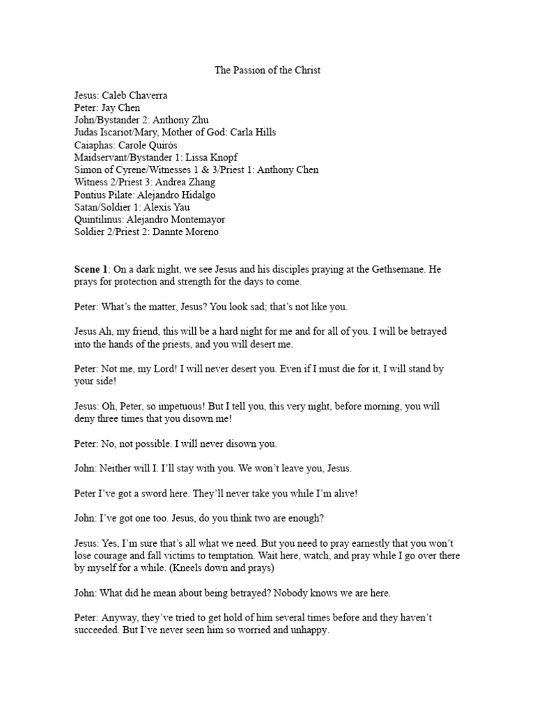 The Passion of The Christ | PDF | Jesus | Pontius Pilate