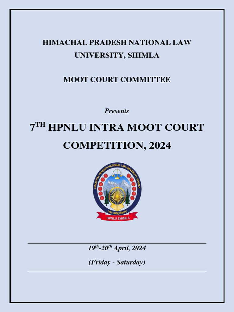 7th INTRA MOOT COURT COMPETITION RULE BOOK | Download Free PDF ...