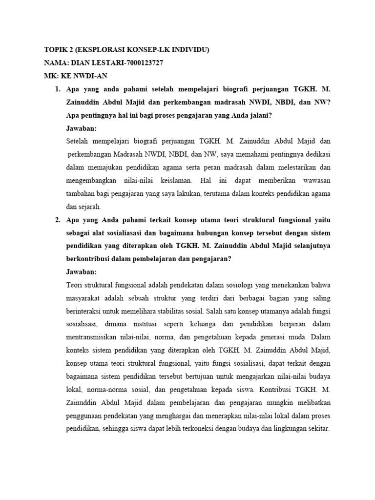 T.2 Eksplorasi Konsep LK Individu (Dian Lestari) | PDF