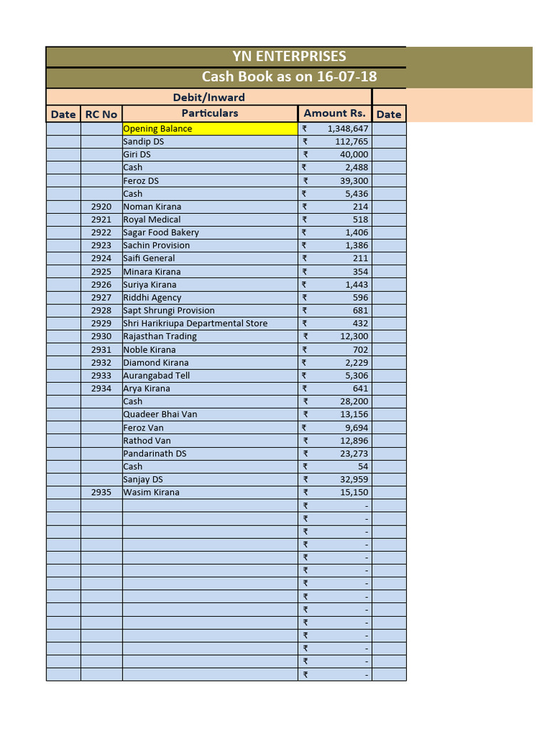 Cash-Book | PDF | Trade | Money
