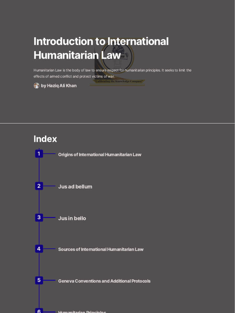 Introduction To International Humanitarian Law | PDF | International Humanitarian Law | Geneva ...