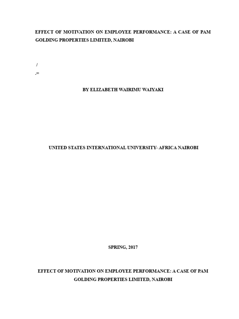 Elizabeth Wairimu Waiyaki Emod 2017 | PDF | Goal | Goal Setting