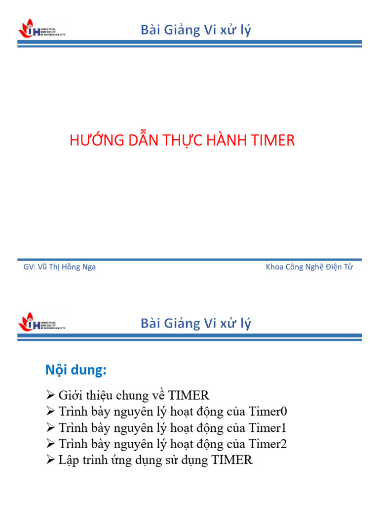 Huong Dan Thuc Hanh Timer - Buoi 4 | PDF