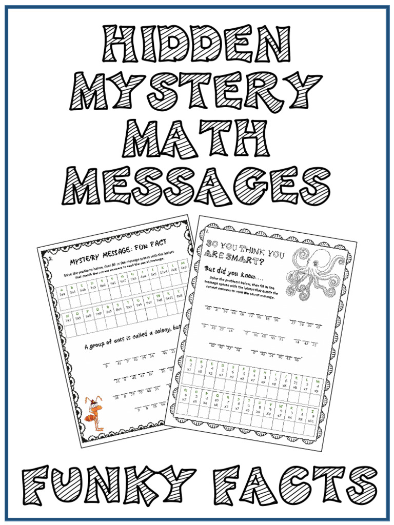 Fun Math Mystery Messages | PDF | Bmw