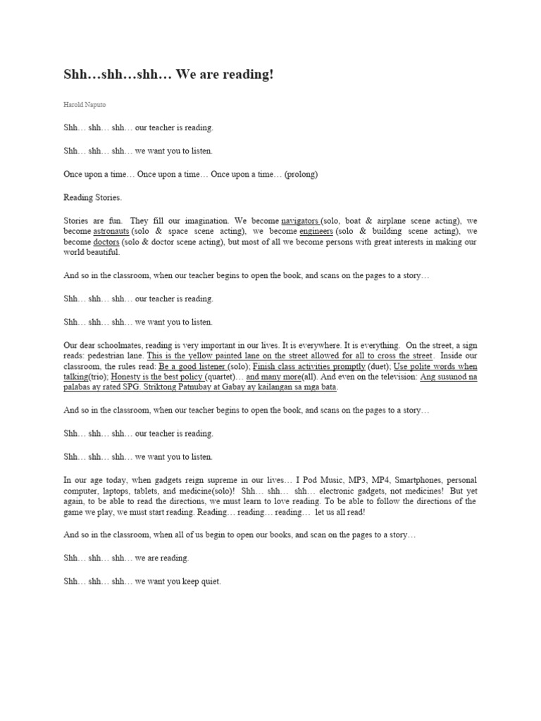 Choral Reading | PDF